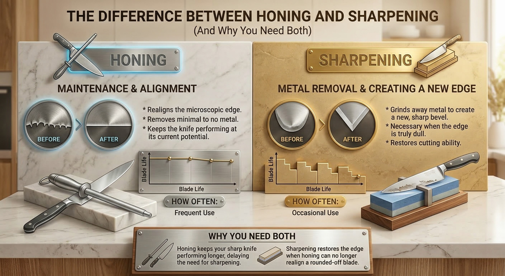 Sharp Pebble Honing vs. Sharpening: What's the Difference? | Sharp Pebble