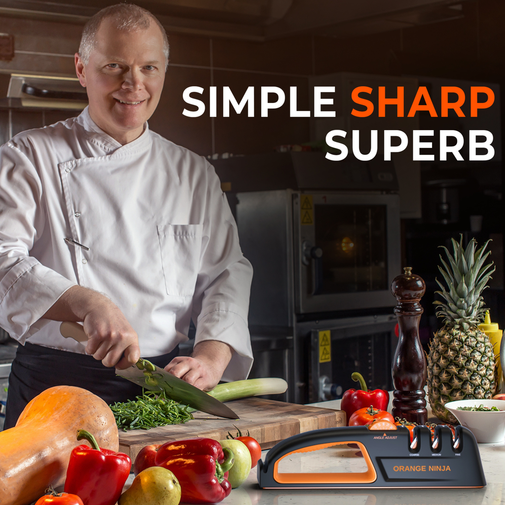 Sharp Pebble Orange Ninja™ Adjustable Angle Sharpening System (12°-24°)